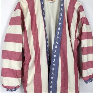 Vintage | Jackets & Coats | Vintage Late7s Americana Folk Art Cardigan ...